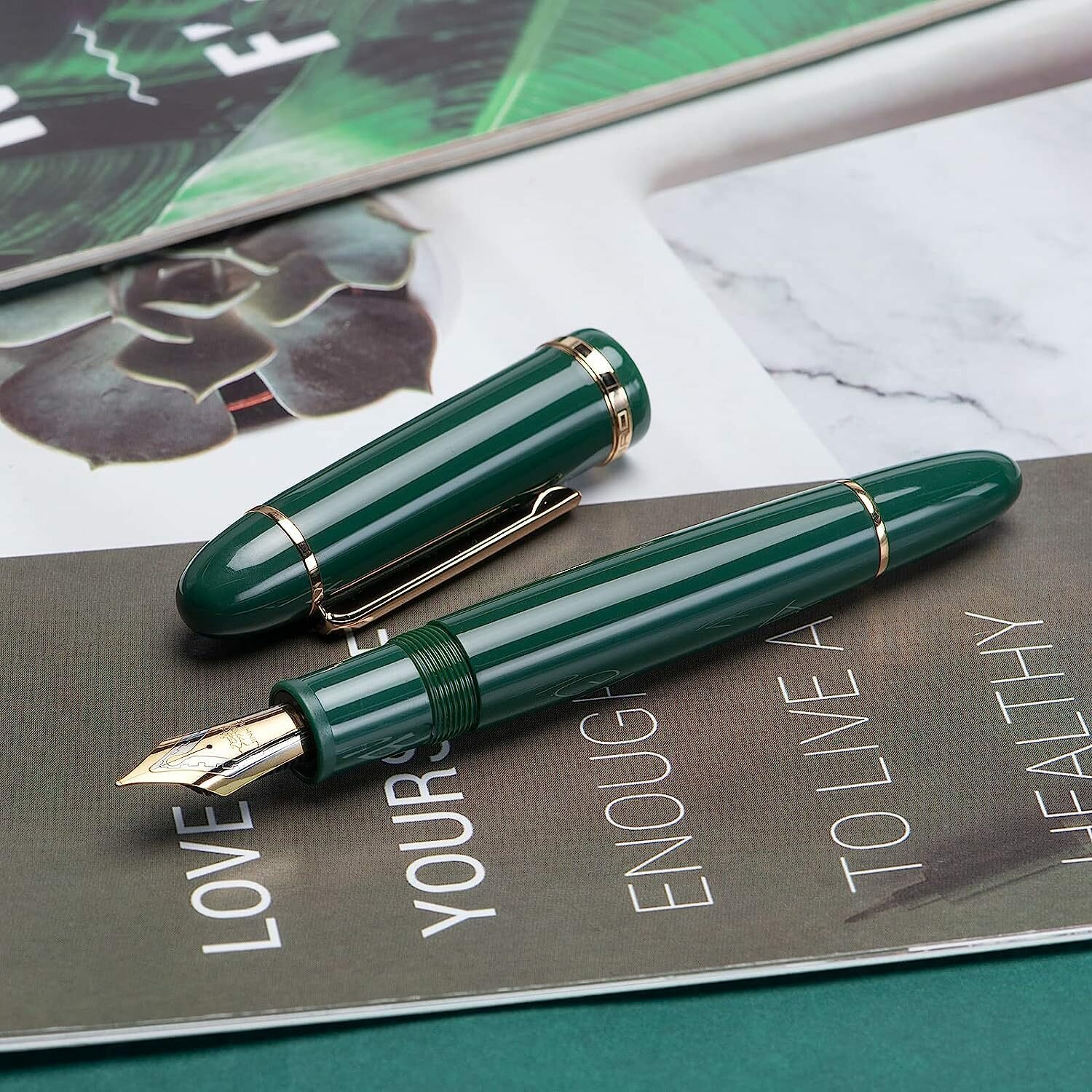 Ручка Jinhao X159 Executive Fountain Pen, акриловая, простая деловая каллиграфическая ручка, перо № 40, универсальный картридж с чернилами