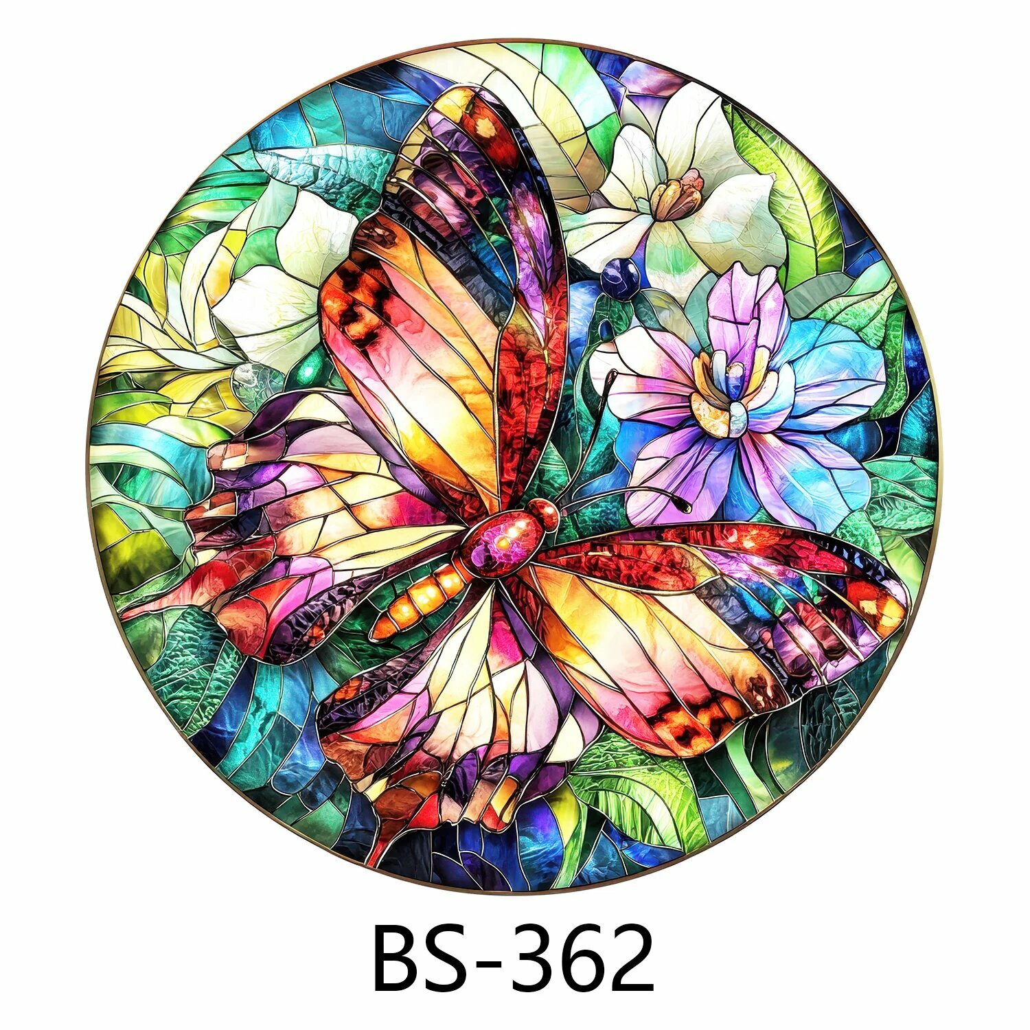 OUJING Статическая пленка для окон с изображением животных и пейзажей 40cmX40cmX1pc, BS-362