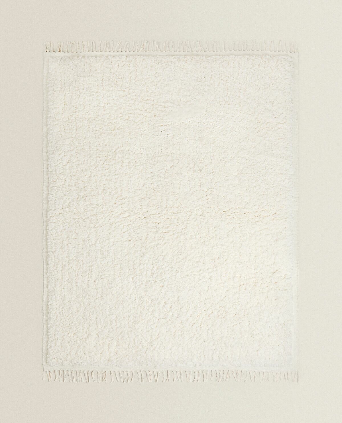 Прямоугольный Текстурированный Хлопчатобумажный Коврик, Белый 150 x 200 cm ZARA HOME, арт. 1697/029-3