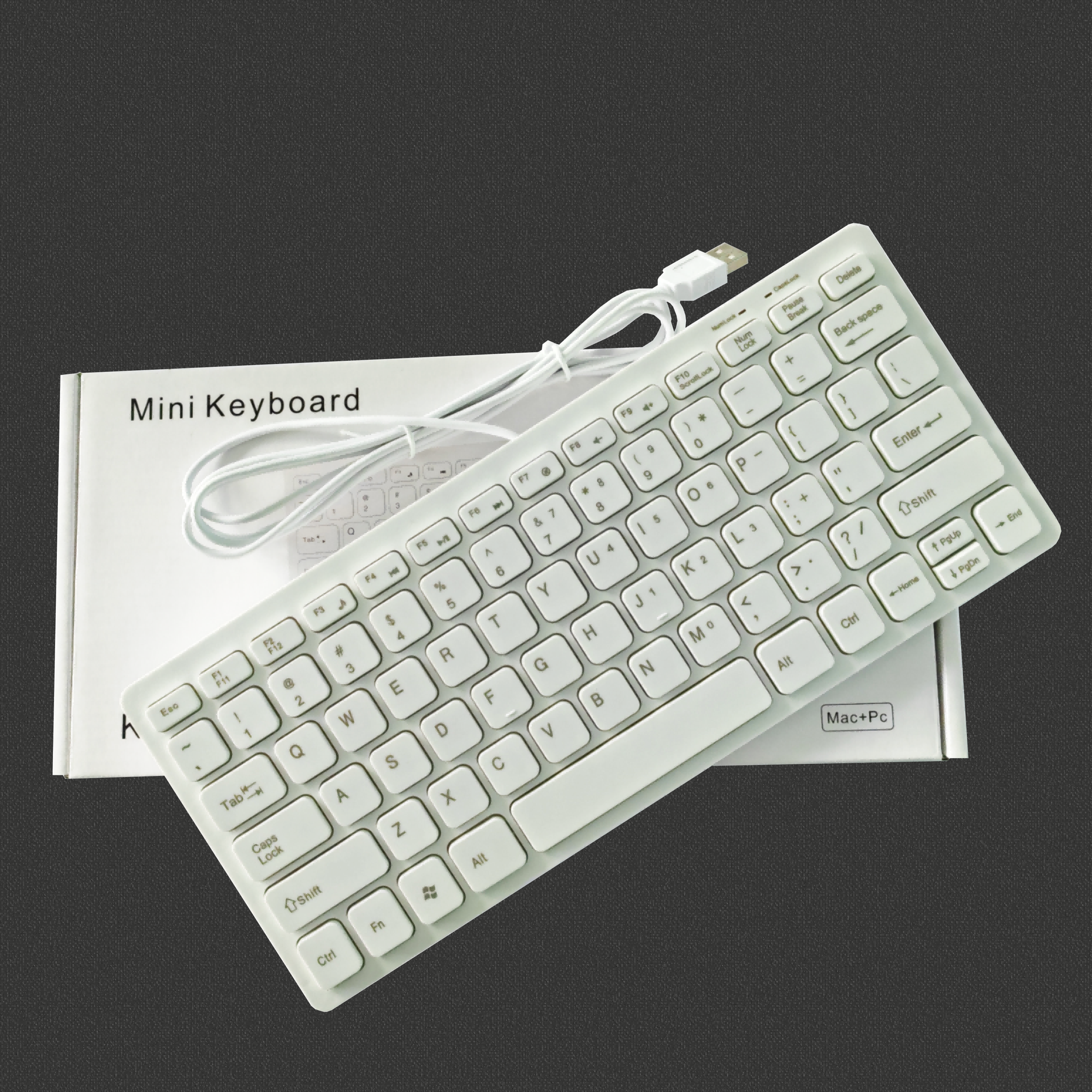 78-клавишная легкая проводная клавиатура в цвете шоколада, миниатюрная портативная клавиатура для ноутбуков, настольных