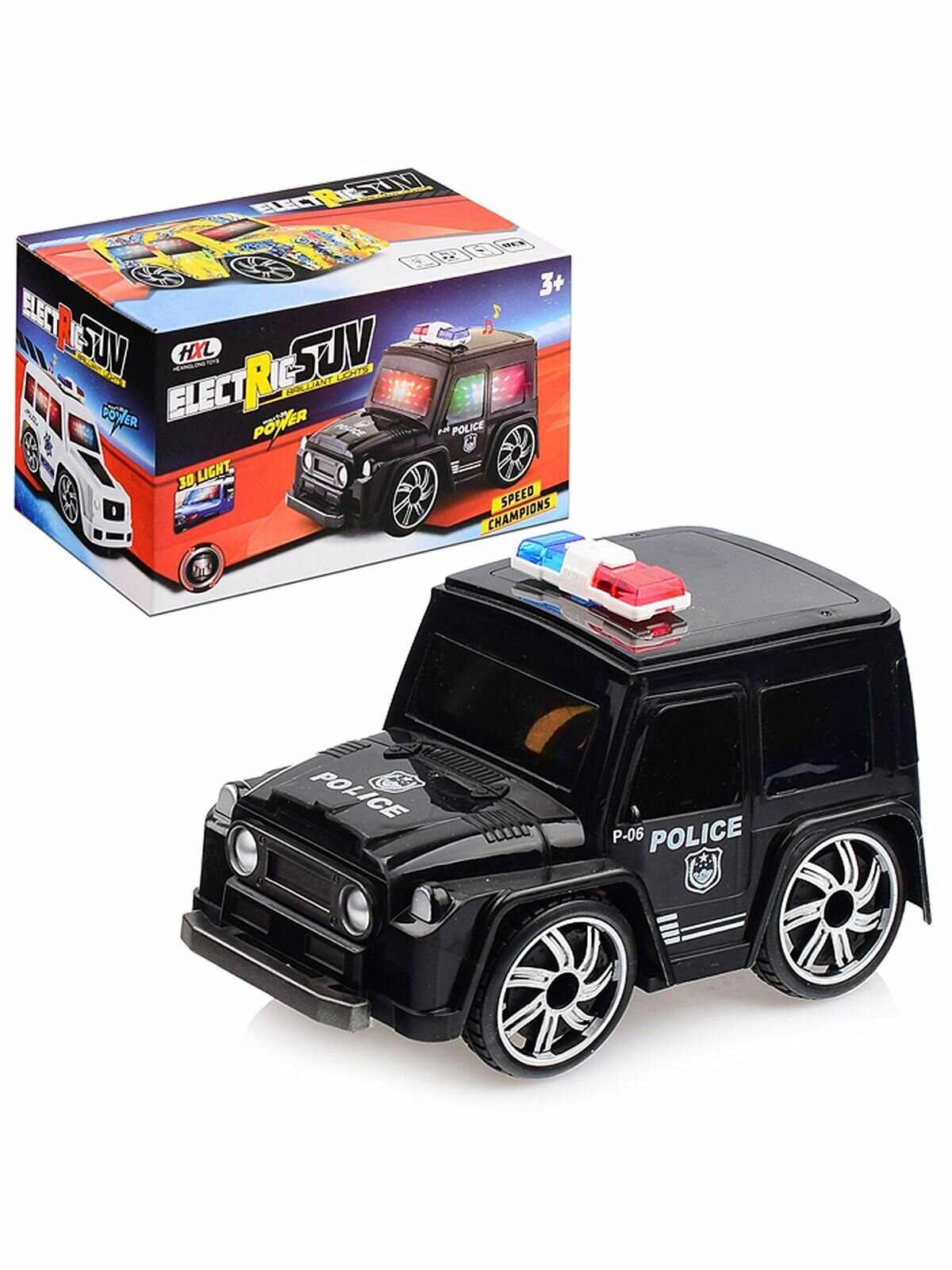 Игрушка Машина Полиция, цвет черный (12025-6)