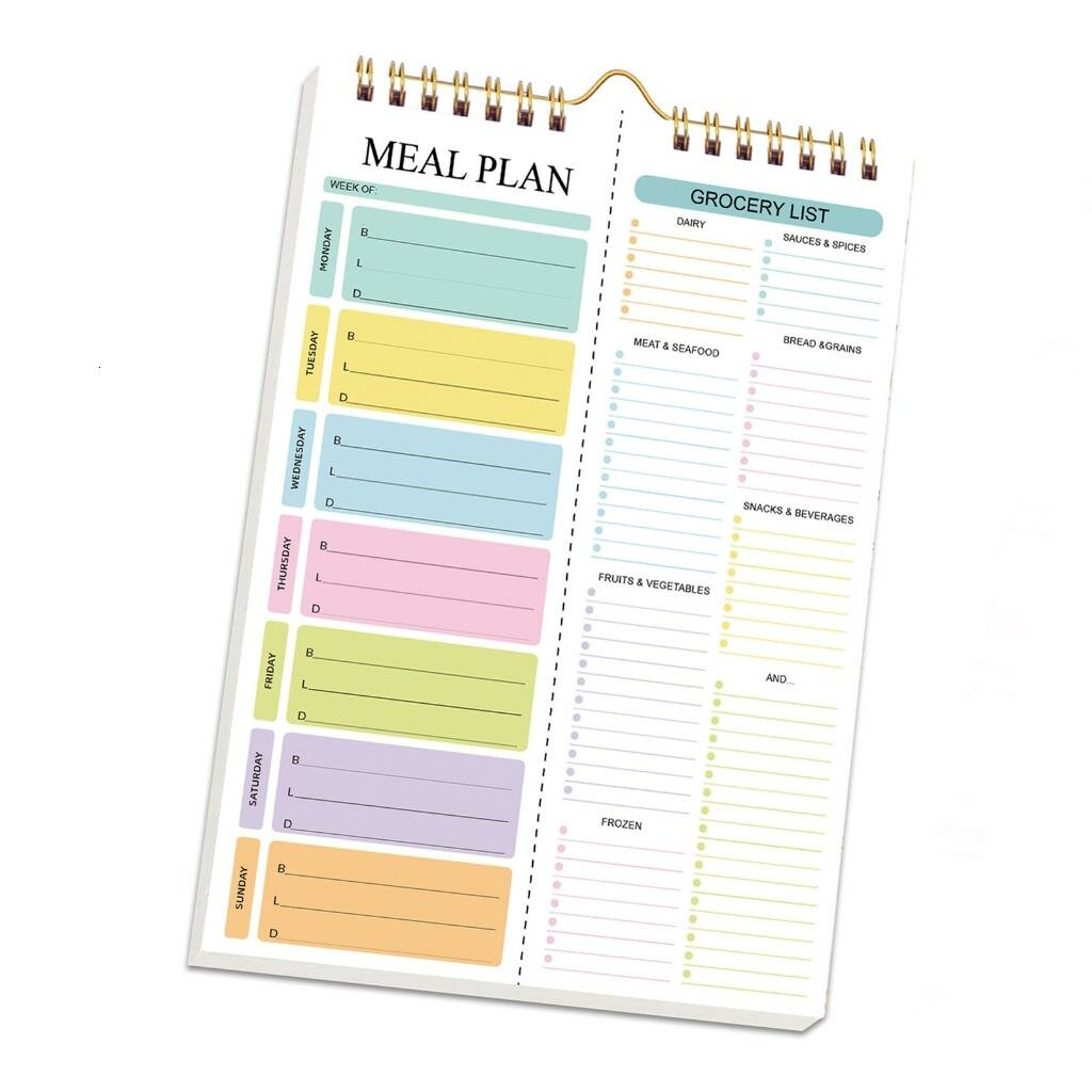 Ежедневник для планирования питания с разделом покупок, No. 6