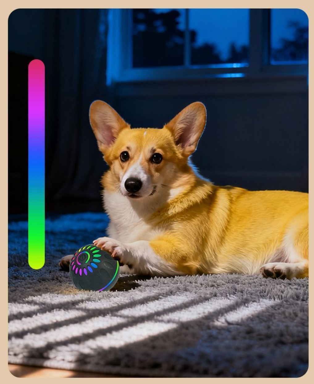 Игрушка для кошек интерактивная умный мяч， автоматическое движение для игр и развлечения питомца. черное