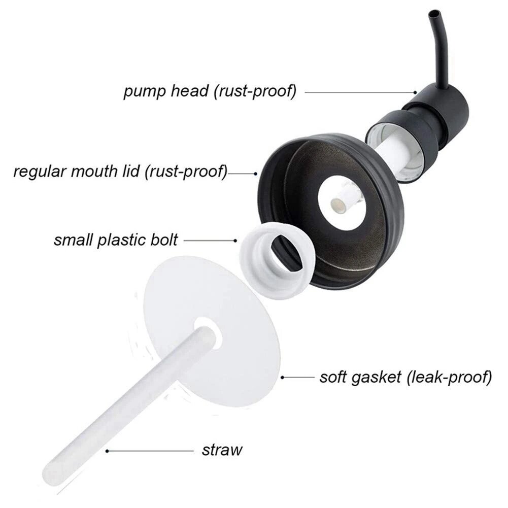 Крышки для дозаторов мыла ABUI для банок Mason 16 унций