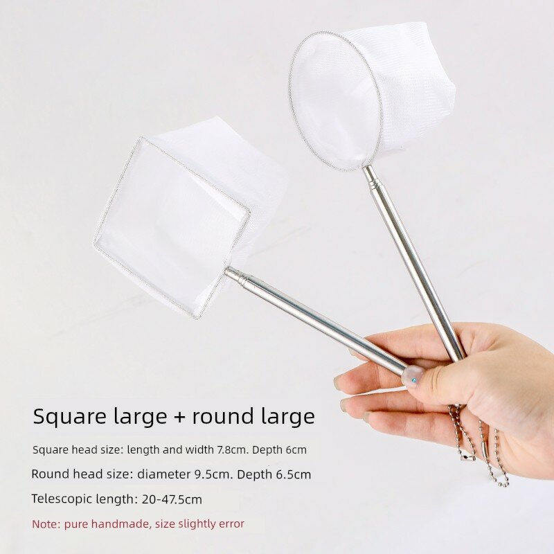 Рыболовная сеть 3D, выдвижная, круглая и квадратная, для ловли рыбы, креветок и мелких рыбок, аквариумная сетка для