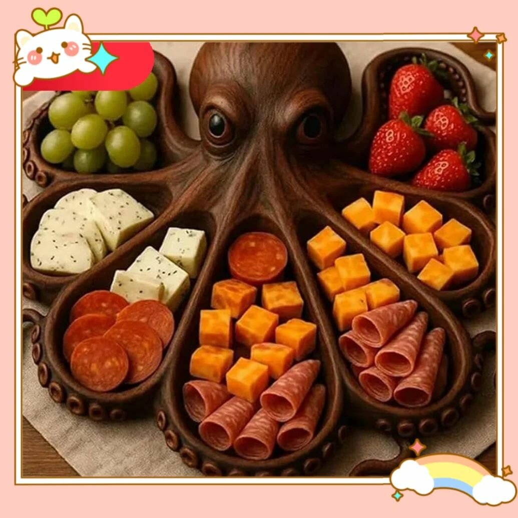 Стильная премиум доска для сыра, мяса и фруктов из дерева