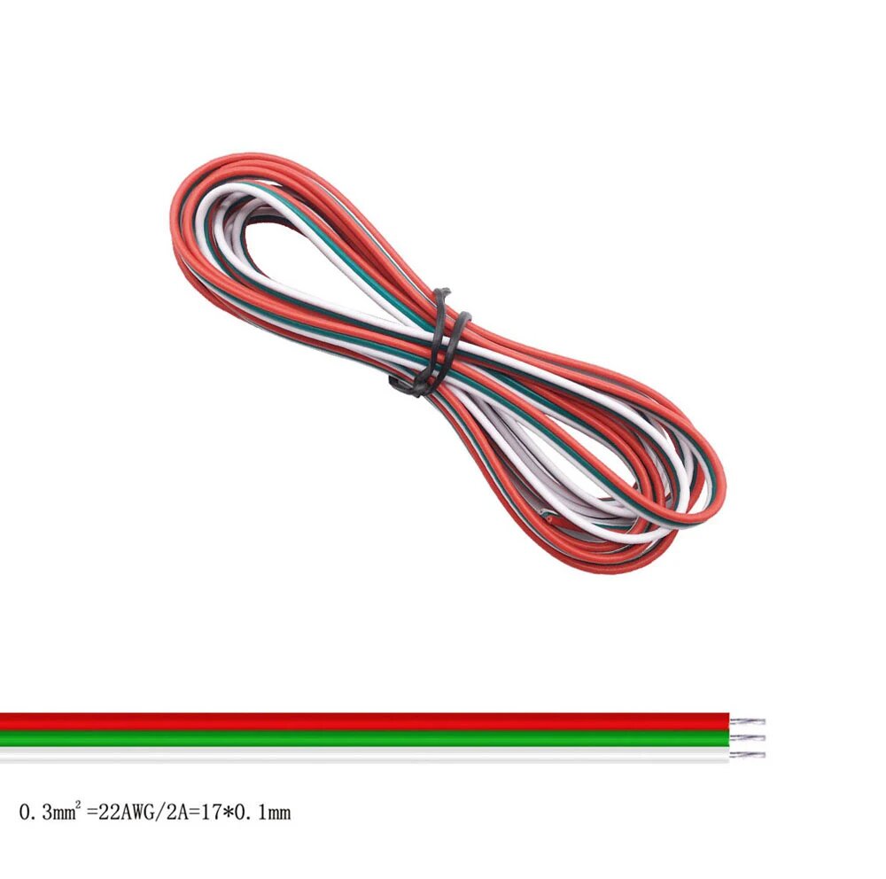 Электрический провод 22AWG для светодиодной ленты 3Pin Led Wire, 5m