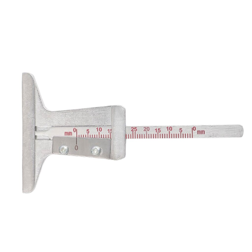 Линейка для измерения глубины канавок протектора автомобильных шин-толщиномер рисунка шин-Серебристый