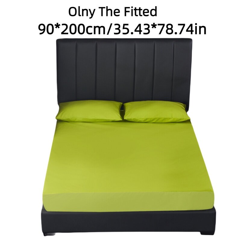 Наматрасник spring asia textile moisture wicking bed sheet cover hotel solid color fuzzy baby urine proof, green, 90x200 см