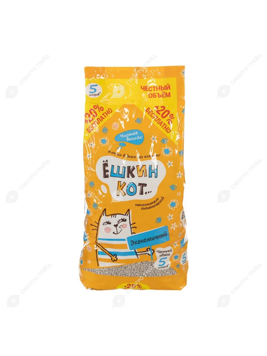 Наполнитель алЁшкин Кот 5л+20% Экономичный