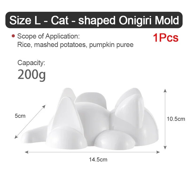 Формы для онигири в форме кошки, инструменты для приготовления суши, формы для рисовых L 1pcs