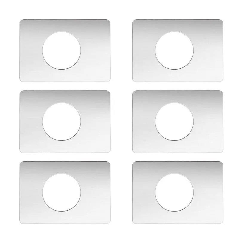 6 сферических пластин для ремонта дверных замков-серебристые