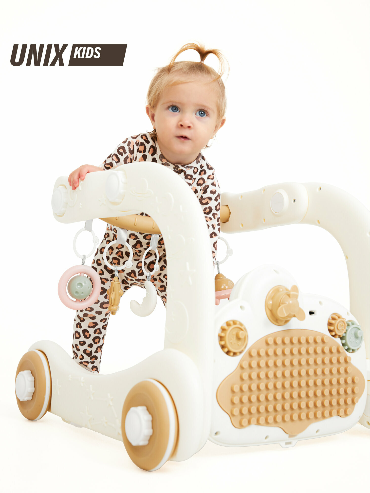 Развивающий центр для малышей музыкальный игровой UNIX Kids Космос / Cosmo 5 в 1 ходунки с игрушками