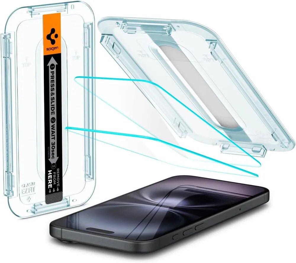 Защитное стекло Spigen GlasTR EZ FIT для iPhone 17 Pro max 2 шт закаленное стекло установочный рамка