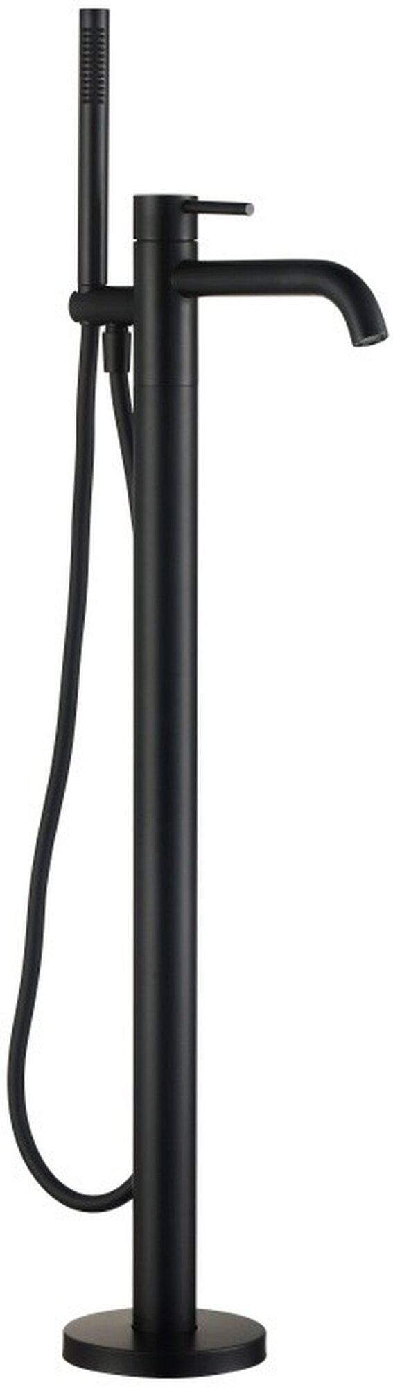 AQM6218MB Siena Смеситель для ванны, напольный (монтажная часть в комплекте), черный матовый