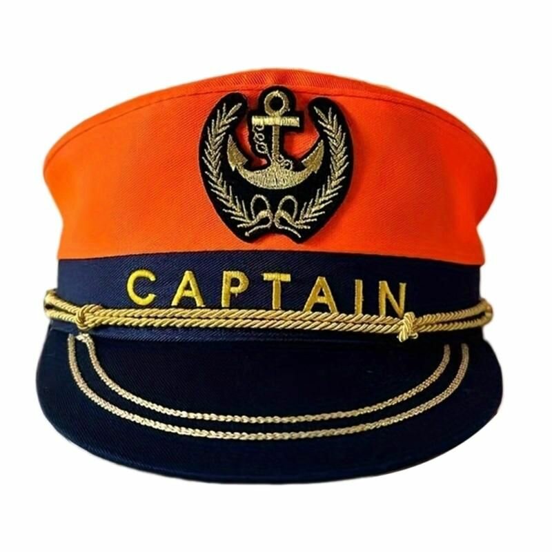 Капитанская фуражка, оранжевый цвет