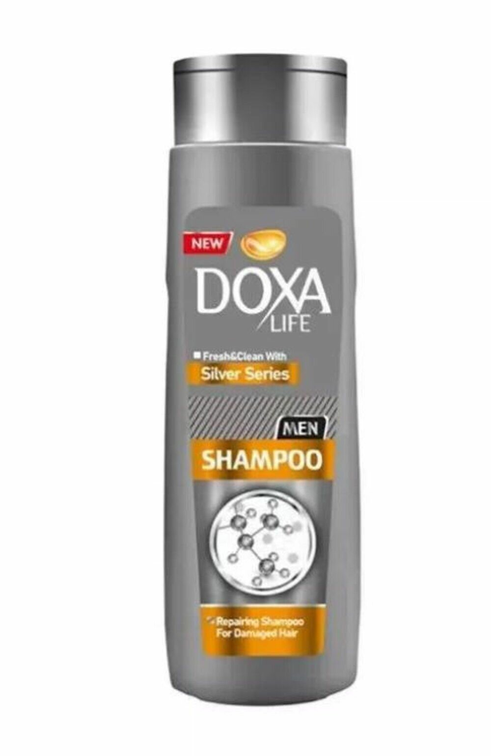 DOXA Шампунь для мужчин здоровые волосы без перхоти серебряный 600мл