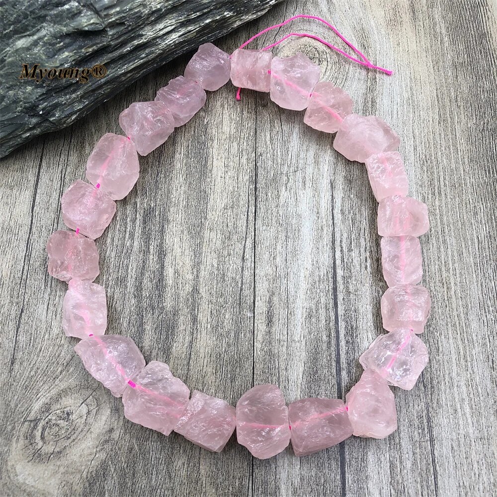 Бусины из клубничного кварца MARUCOL Rose Quartz