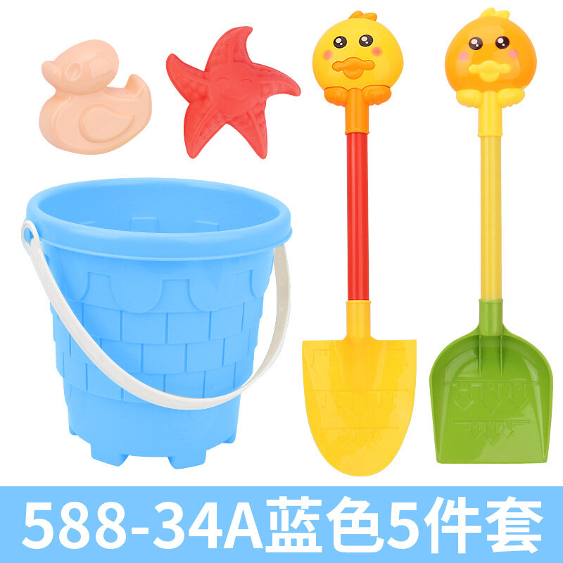 Новые детские пляжные игрушки на открытом воздухе подходят бочки, большая лопата для копания воды на берегу моря и