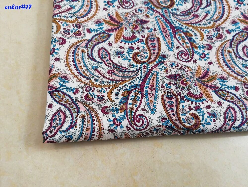 Ткань поплин хлопок винтажный, color 17