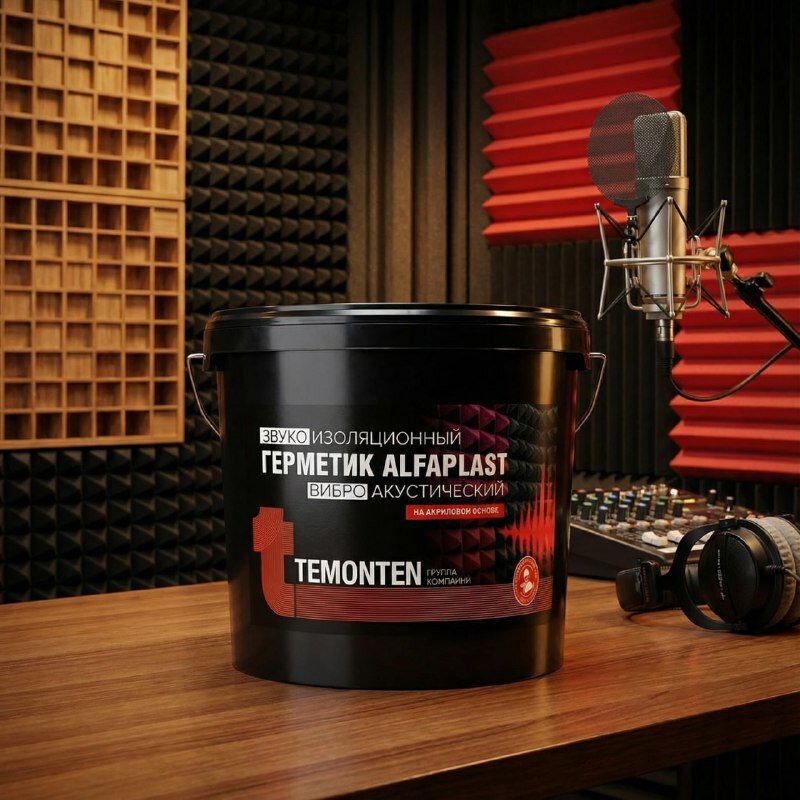 Звукоизоляционный герметик Alfaplast виброакустический Белый ведро 7кг.