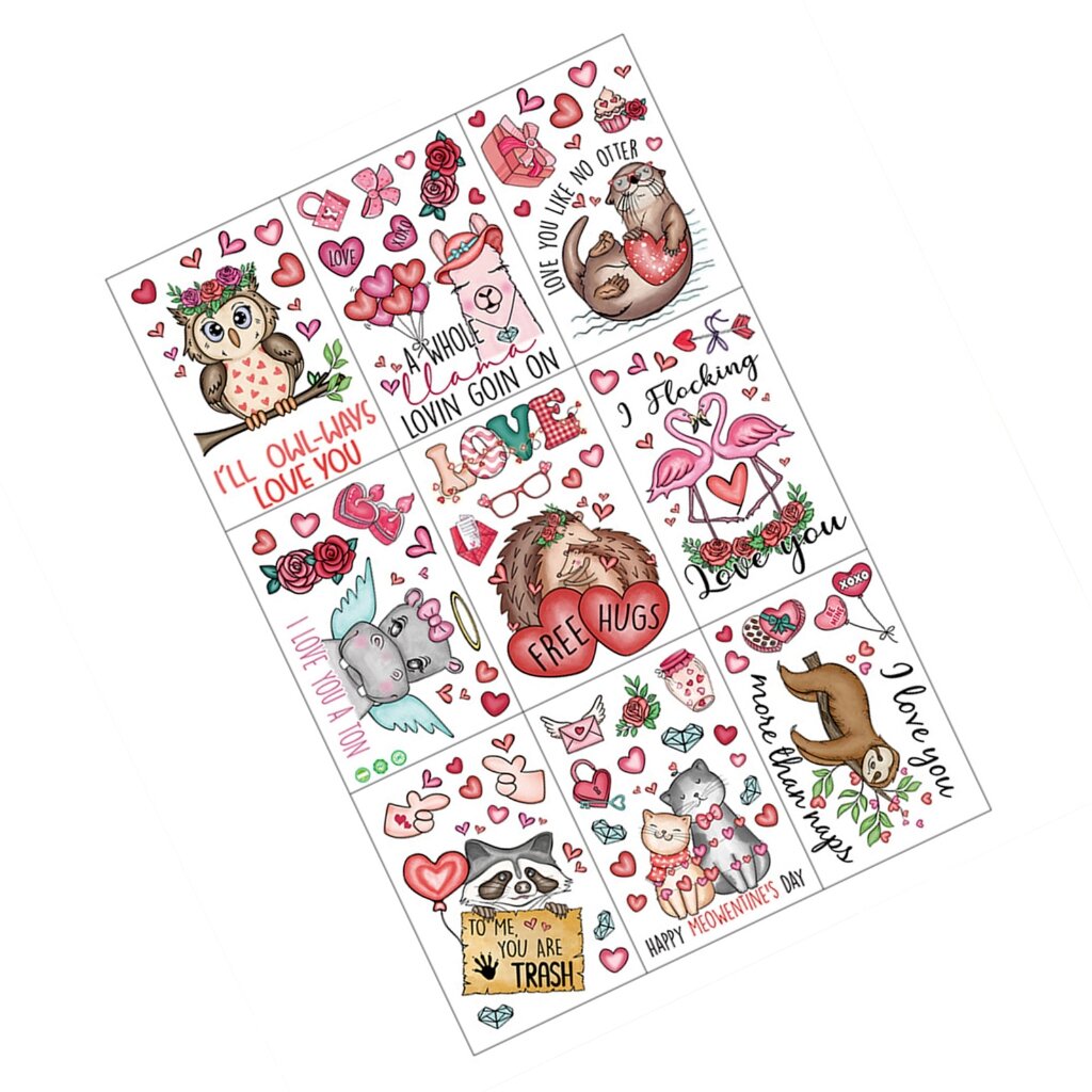 Valentine's Day Window Sticker Decorative Static Sticker Festive Door Decors Festive Decorations Art Decals