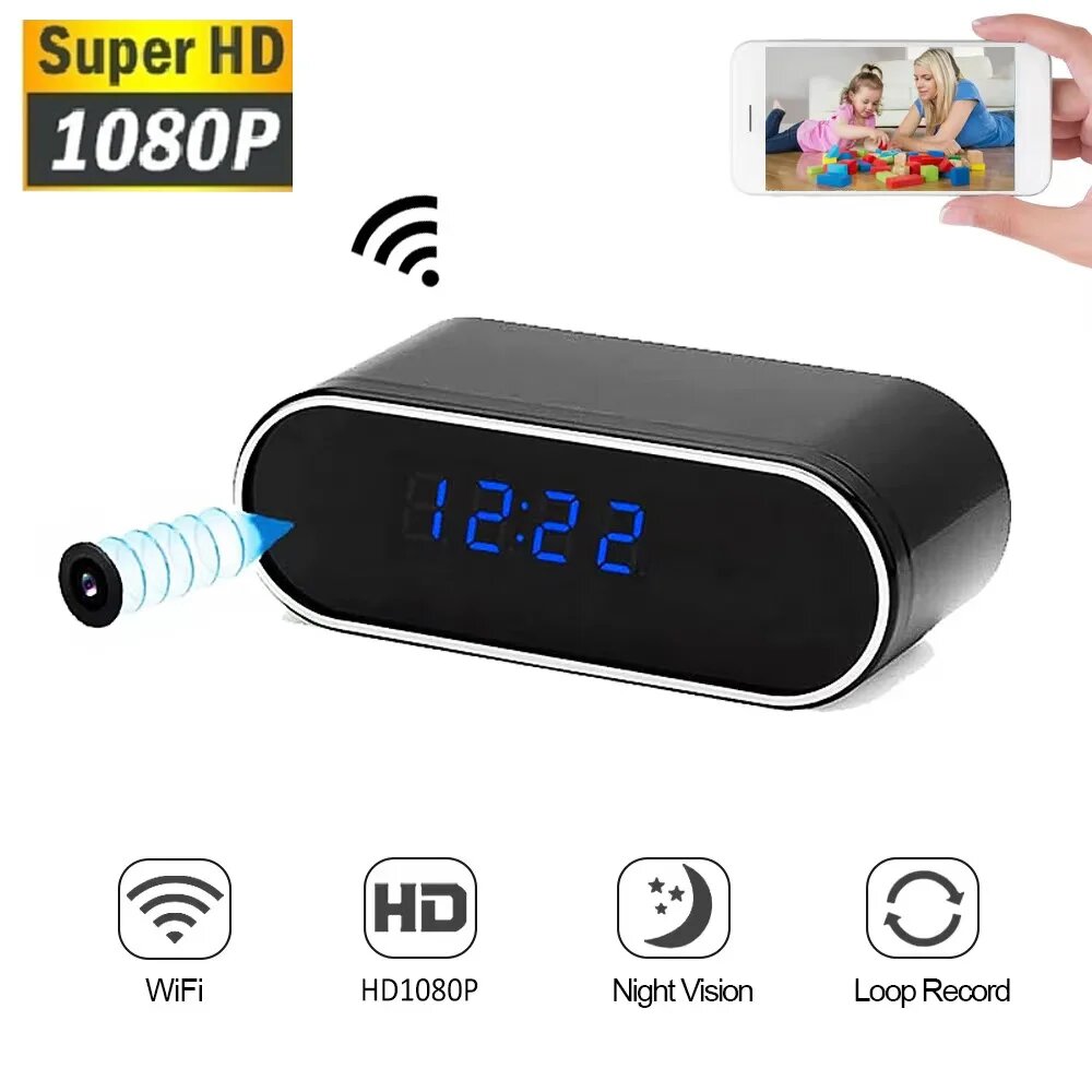 Мини-камера Full HD 1080P со встроенным аккумулятором, беспроводное управление Wi-Fi, ИК-камера ночного видения, монитор домашнего наблюдения — фото 1