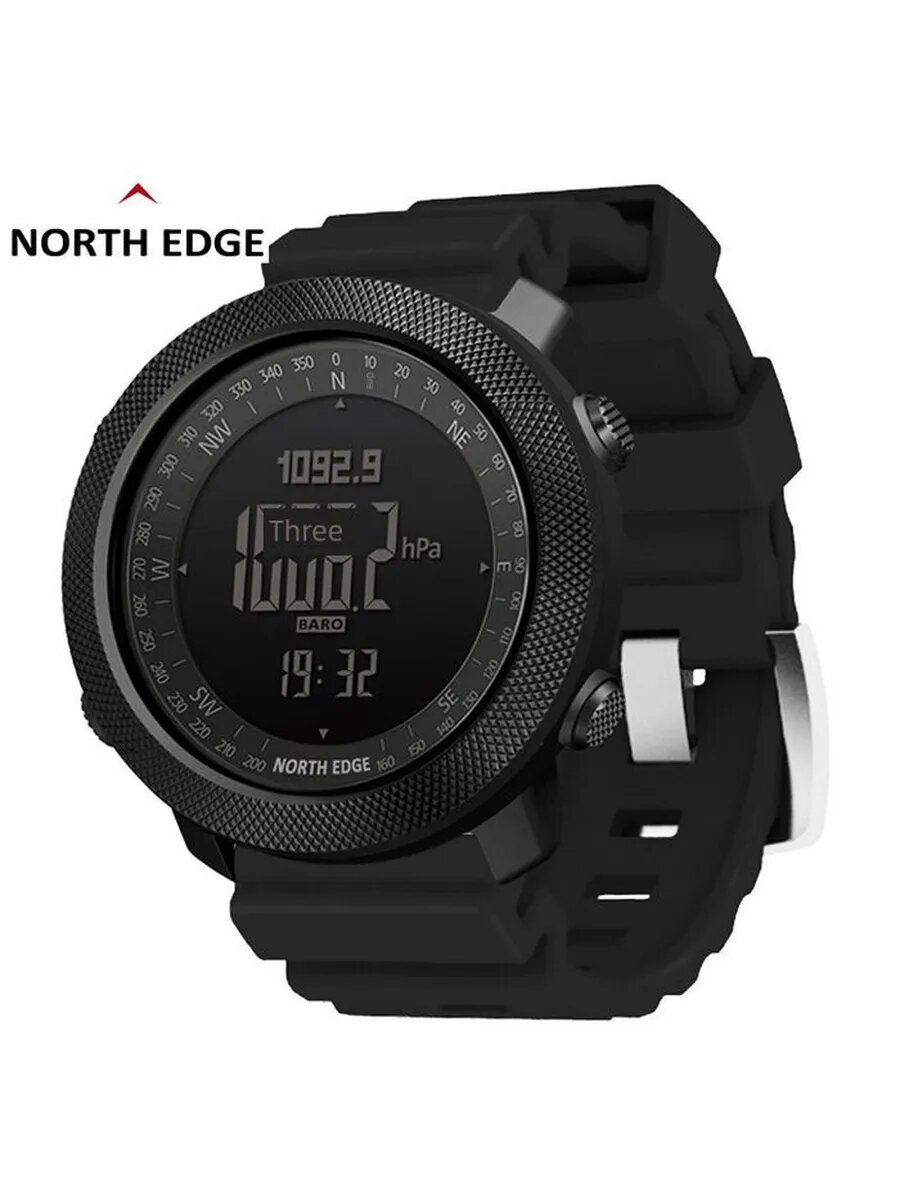 Умные часы North Edge Apache с черным силиконовым ремешком