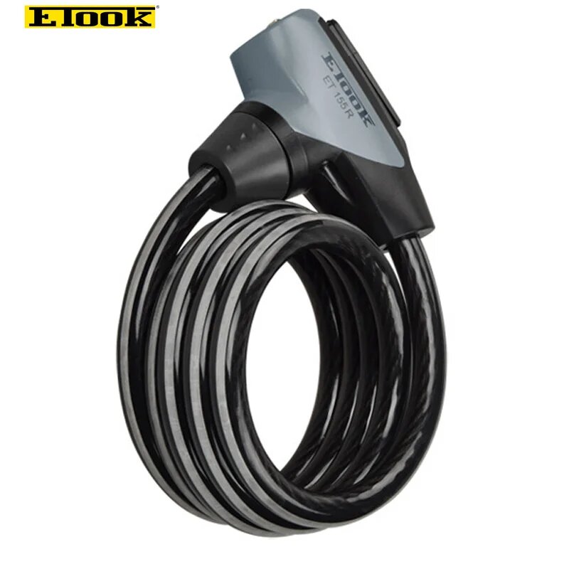 Easydo Велосипедный замок трос 1,5 м Черный, ET155R-Gray