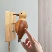 Дятел-стучалка на дверь, деревянный ретро дверной молоток в подарок на новоселье