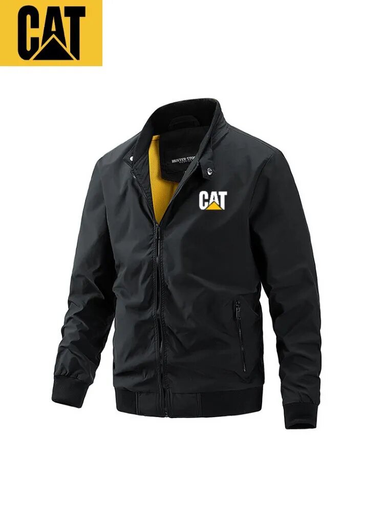 Куртка Caterpillar Мужская куртка-бомбер-легкий трикотажный жакет, уличный стиль для весны и осени