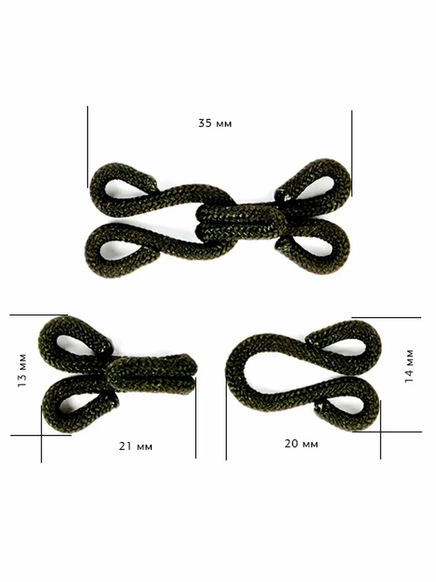 Крючки пришивные в оплетке 35 мм уп. 50 шт