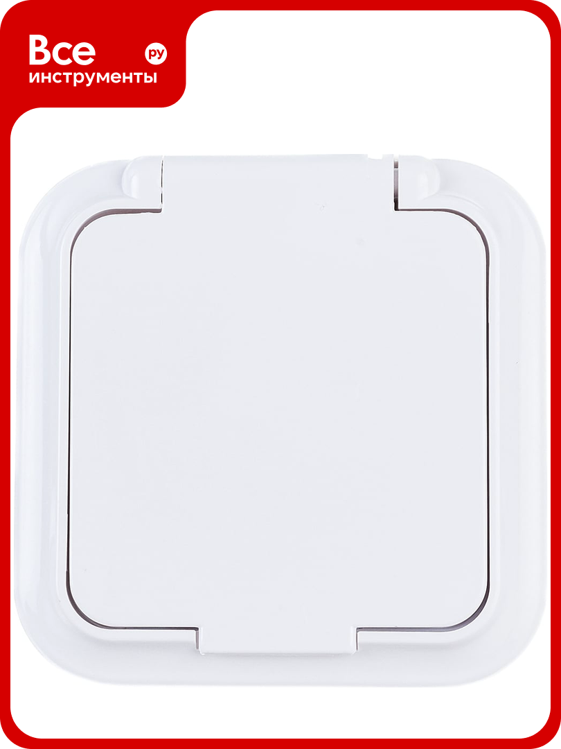 Розетка Bylectrica 1-местная ОУ с заз. конт. со шторкой IP54, серия пралеска аква, белый, РА16-097