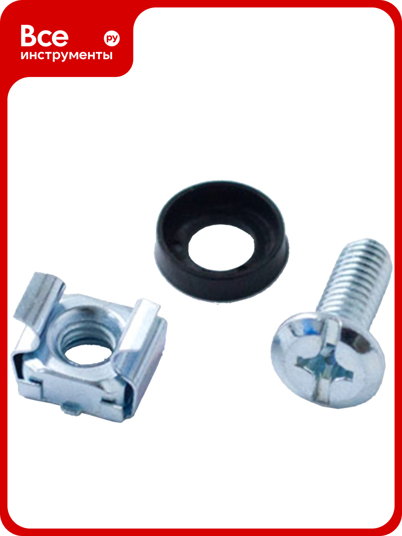 Комплект крепежа Retic винт М6x16, гайка, шайба, 100 шт. SF-M6-16-TWCS/100