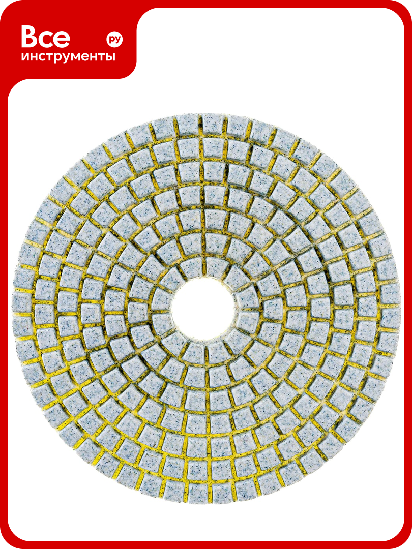 Круг алмазный гибкий шлифовальный для полировки мрамора (100х3х15 мм; Р150) vertextools 12500-0150