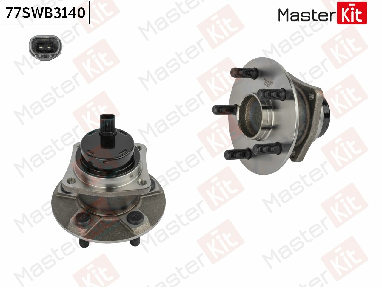 Ступица в сборе с подшипником задний. Toyota AVENSIS T25/PRIUS W1 W2 2003 - 2009 MasterKit 77SWB3140
