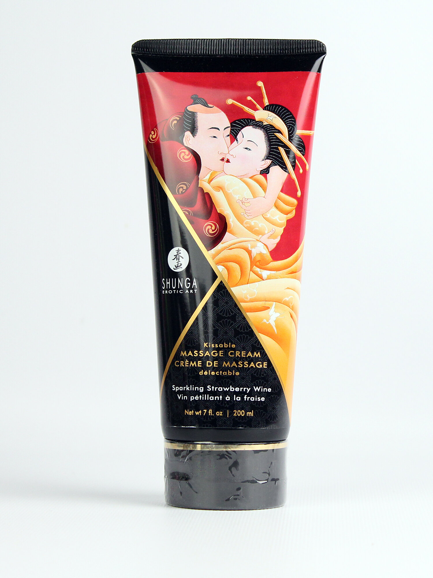 Shunga съедобный массажный крем Клубника и шампанское 200мл (Канада)