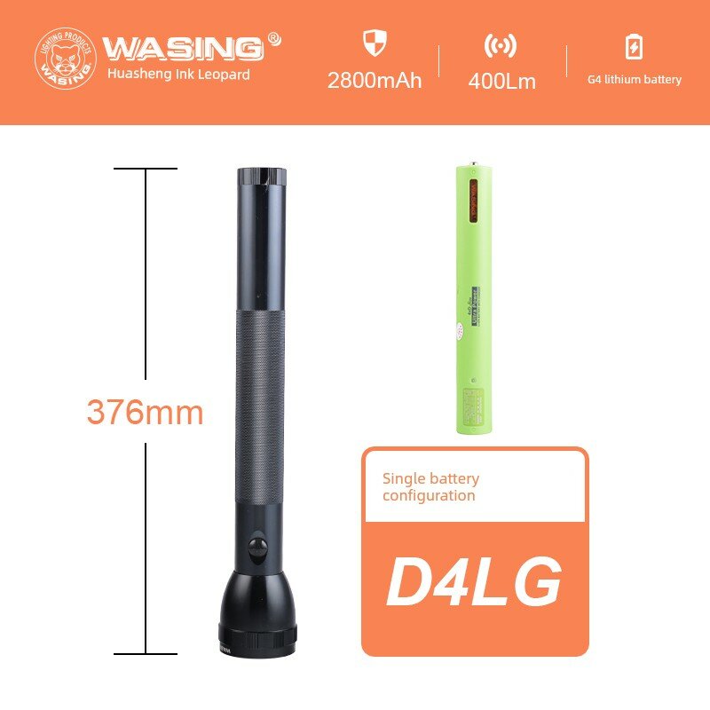 WFL-D4LG светодиодный фонарь с аккумулятором, водонепроницаемый, алюминиевый корпус, емкость 3500 мАч