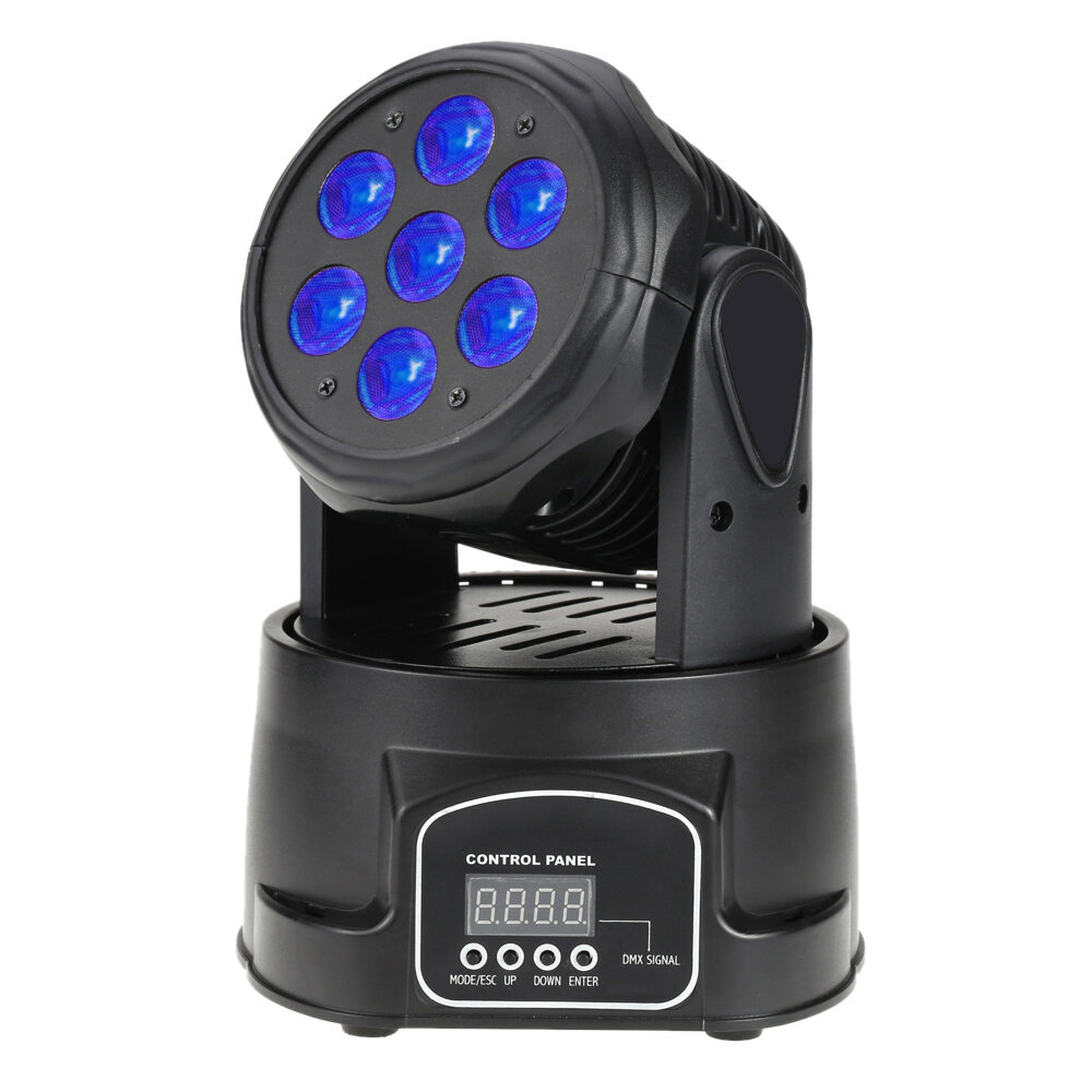105W 7 LEDs RGBW 4 в 1 Студийная Эффектная Освещение Передвижной Голова Свет DMX512 9/14 Канал для DJ Клуб Диско Сцена Вечеринка Освещение