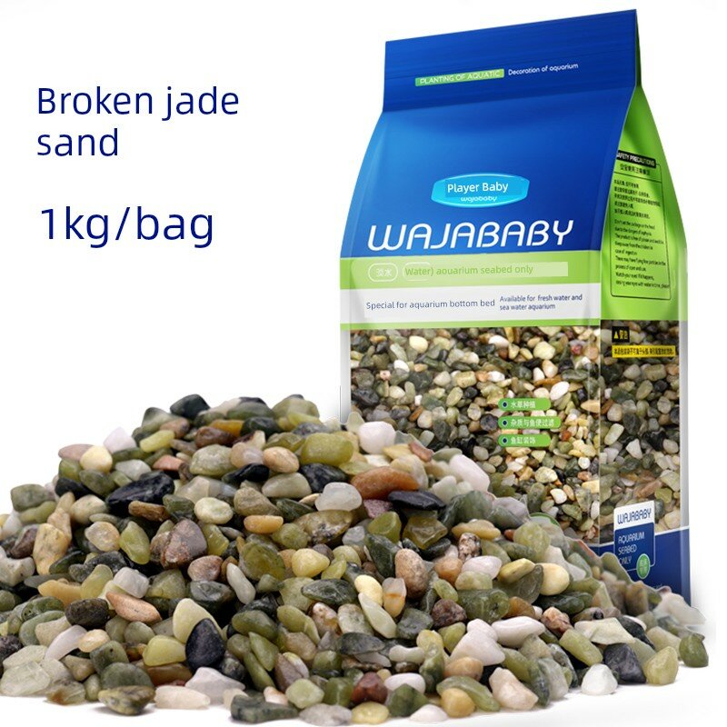 Натуральный кристаллический песок для дна аквариума, креативные белые камешки для аквариума с растениями, разноцветные