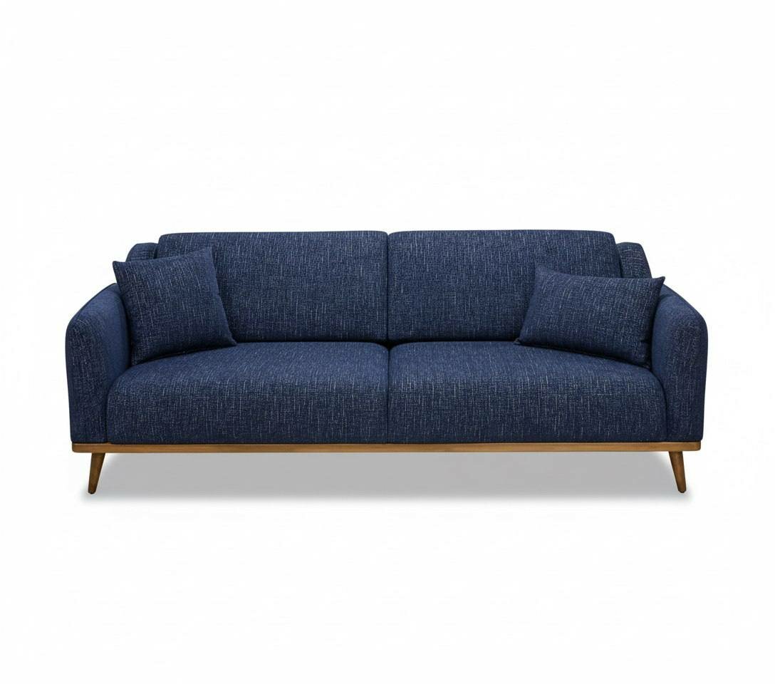 Диван Lutra FLY BLUE Azimio Casa, велюр, прочная деревянная основа, цвет на выбор