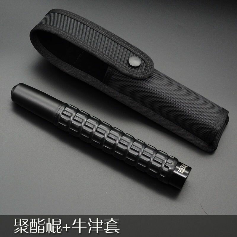 Спиннинговая удочка из твердого пластика, полиэфирная палка, легкая короткая палка, проходит проверку безопасности, автомобильная самооборона, резиновая палка