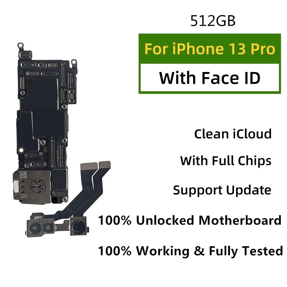 Материнская плата iPhone 13 Pro 512GB с Face ID, разблокирована