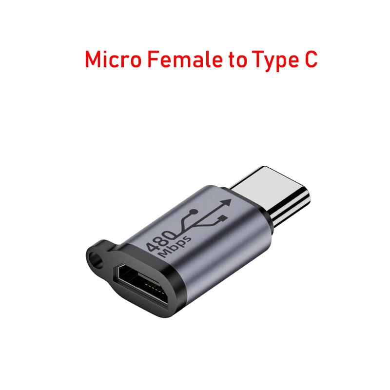 Адаптер Micro Female to Type-C 480 Мбит/с