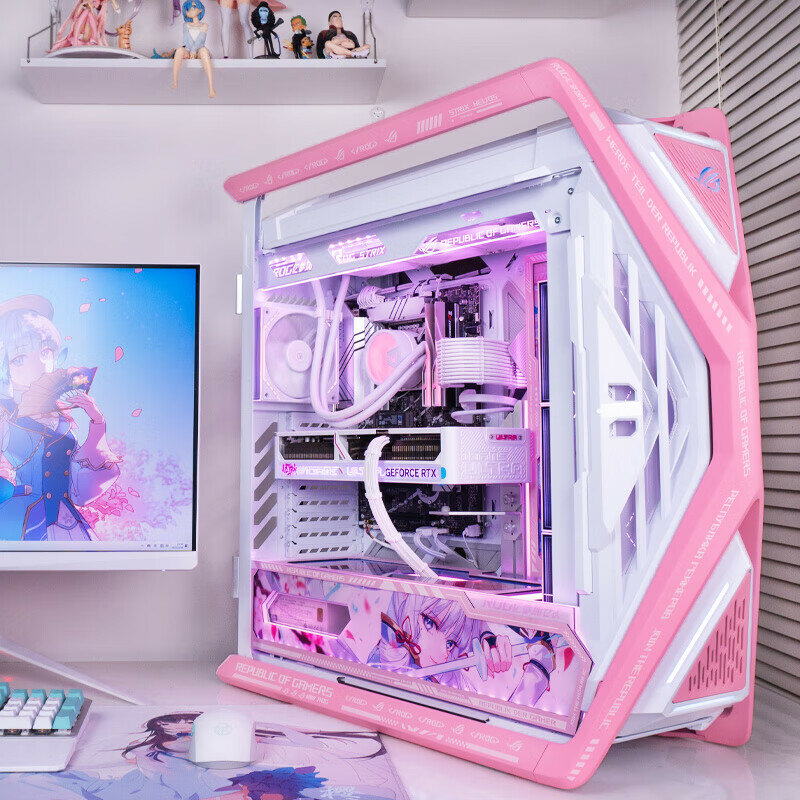 ASUS GR701 Genesis ROG семейное ведро с водяным охлаждением игровая консоль 5080 видеокарта прямая трансляция настольный компьютер Genesis розовая консоль конфигурация восемь