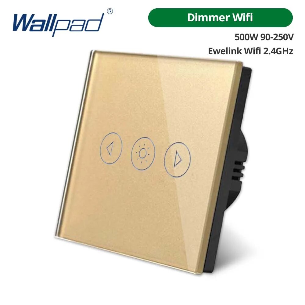 Wallpad Wi-Fi сенсорный диммер 500 Вт Gold