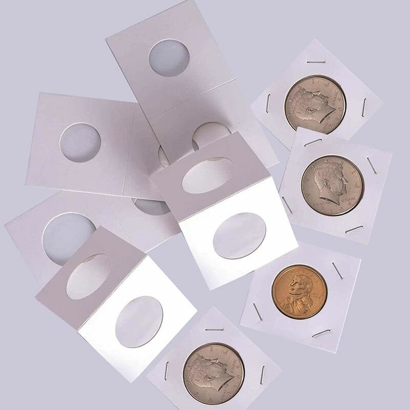 Холдеры для монет под скрепку d 26.5 мм, 50 шт в упаковке