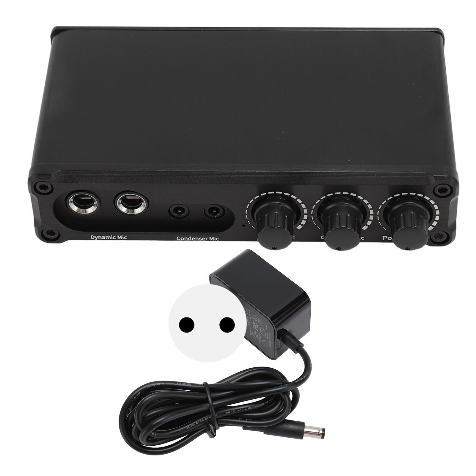 Конденсаторный/динамический микшер микрофонов, регулируемый, 3-канальный вход, звуковой микшер-приемник, для клуба, бара, караоке, вилка EU, 100-240В