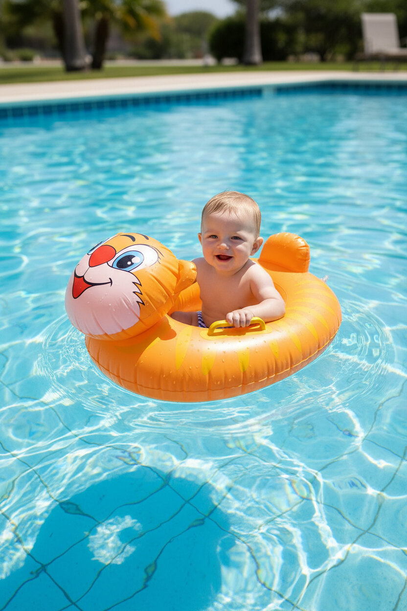 Детский круг с ножками "Оранжевый тигр" для детей 1-4 лет. Круг для самых маленьких