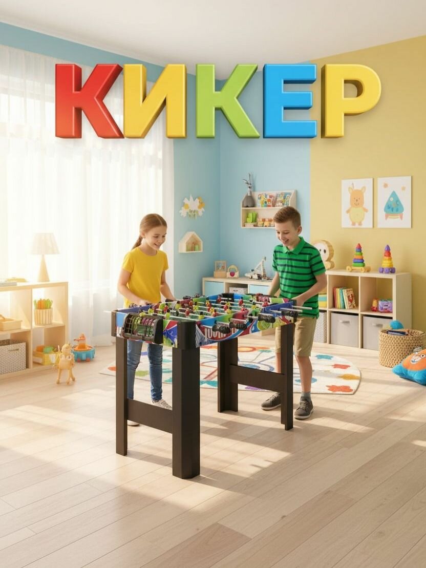 Игровой стол кикер футбол для квартиры, игра для детей и взрослых, настольная игра домашняя для ребенка и родителей